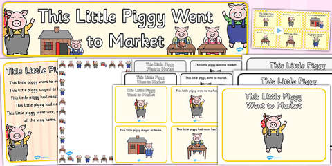 This Little Piggy Nursery Rhyme Poster