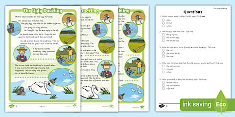 The Ugly Duckling Story Mind Map