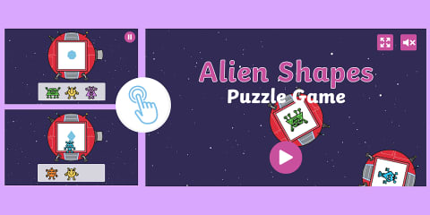 EYFS 2D Shape Monster Interactive Game