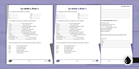 Activité de conjugaison : Le verbe avoir au présent