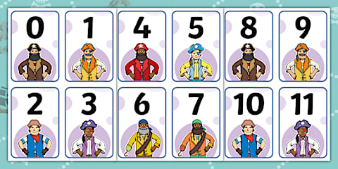 Pirate Number Matching Game - Counting to 10