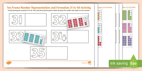 All About Numbers 31-40 Activity Pack