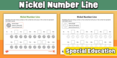 Multiplication and Division Adapted Math Worksheets for Special Education