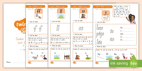 FLOSS Word Sorting Worksheet for K-2nd Grade