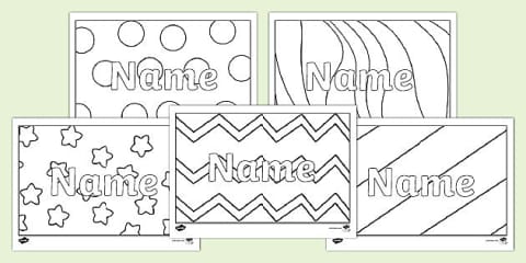 Colour In Your Name Activity - Mindfulness - Twinkl