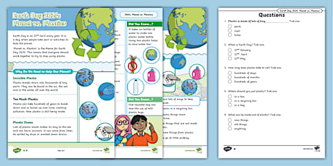 End Plastic Pollution Reading Comprehension