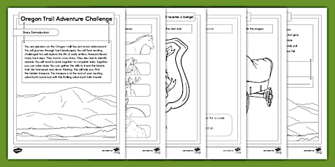 Oregon Trail Task Cards for 3rd-5th Grade