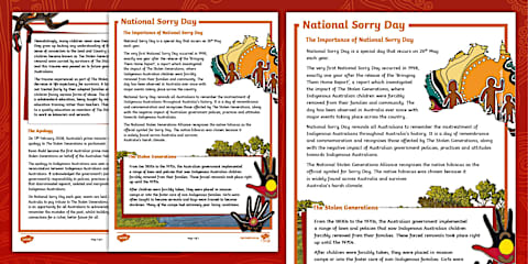 National Sorry Day A Time To Reflect Display Banner | Twinkl