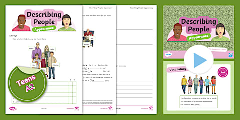 ESL Describing People PowerPoint [Adults, A2]