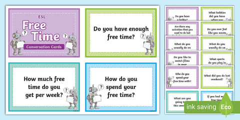 ESL Conversation Cards: Habits & Routines [Teens, B1]