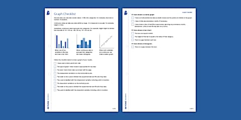 Science Data Table Checklist