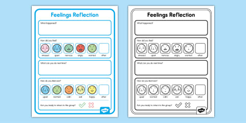 Pause and Think Reflection Sheet