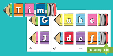 Customisable Name Writing Practice Cut Out Activity