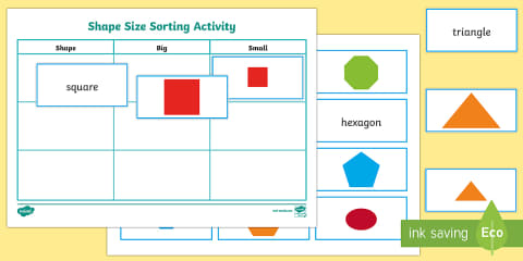 Sort Shapes Worksheet | Sorting Rule for Shapes Activity