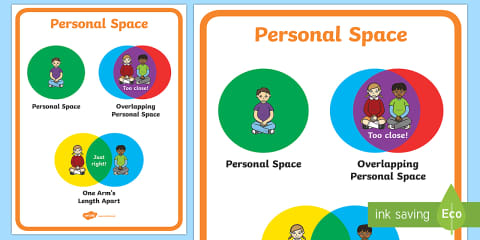 My Personal Space Bubble Trace and Color Worksheet