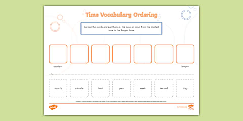 Compare and Sequence Intervals of Time Worksheet