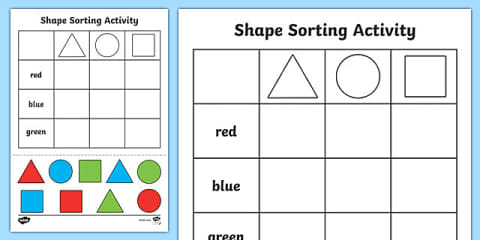 Sorting 2D Shapes Activity