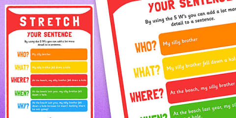 Expanding Sentences Worksheets