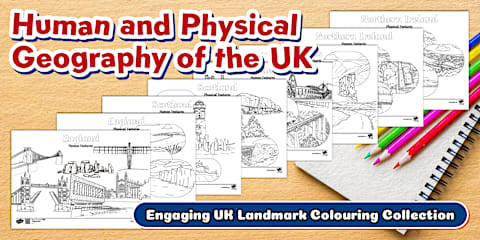 Human Features of England Differentiated Worksheets