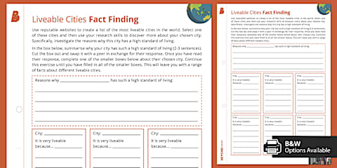 Liveability Activity