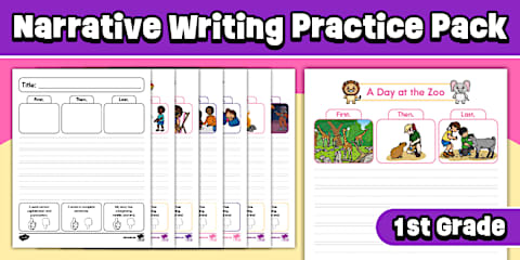 Roll a Story Narrative Writing Activity for 1st-2nd Grade