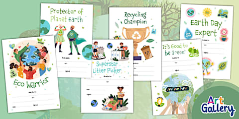 KS1 Earth Day Certificates