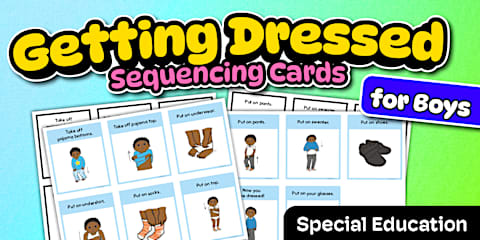 Getting Dressed Visual Support Display Poster