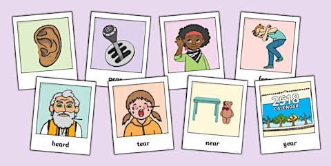'ear' Sound Word Cards