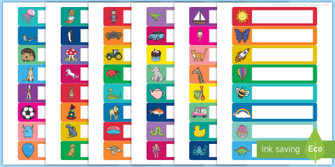 Editable Cute Animal Multicolour Tray Labels