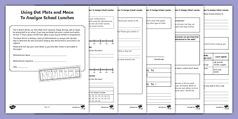 Sixth Grade Dot Plots Worksheet