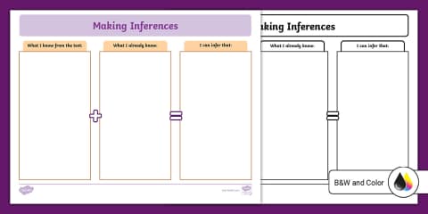 Making Inferences with Visual Support Activity Sheet