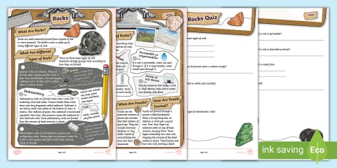 Science: Rocks: Types of Rocks Year 3 Lesson Pack 1