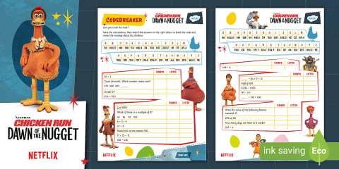 Chicken Run: Dawn of the Nugget - Sentence Matching Activity