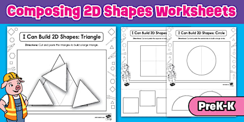Kindergarten Sort Objects by 2D Shape Cut and Paste Activity
