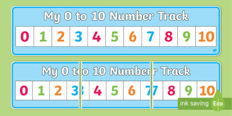 Numbers 1-10 Number Track