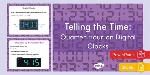 Digital Clock Matching PowerPoint Version 2