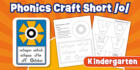Kindergarten Phonics Tree Craft Long /o/