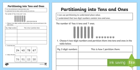 Hundreds, Tens and Ones Place Value Chart | F-2 Mathematics