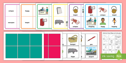 Final 'P' Sound Bingo