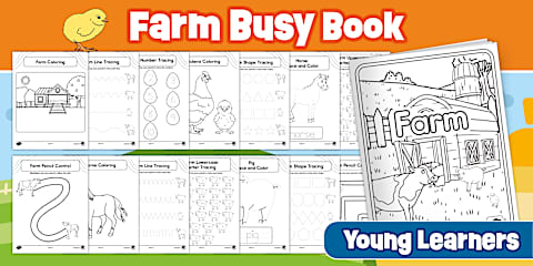 Farm Animals Missing Alphabet Letters Cut and Paste Worksheets for PreK-K