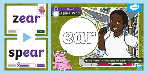'ear' Sound Word Cards