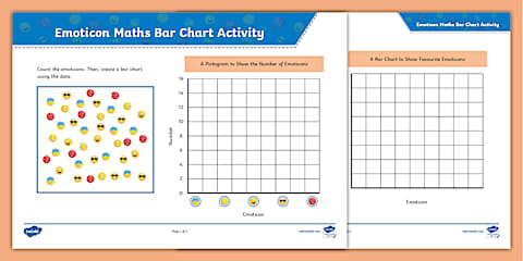 Emoticon Maths Dual Bar Chart Activity