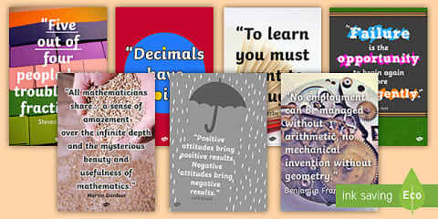 Maths Quotes Motivational Poster Pack