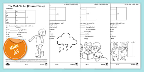 The Verb Be Worksheet for K-2nd Grade