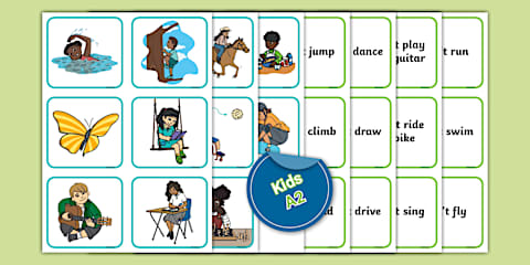 ESL 'Can' and 'Can't' for Ability Activity Sheet [Kids, A1-A2]