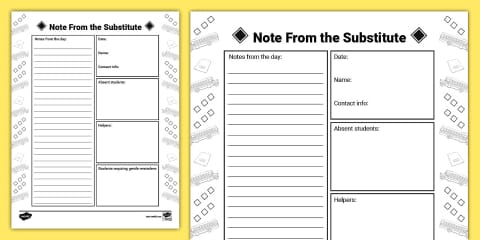 Editable Substitute Teacher Binder - Monochrome Theme