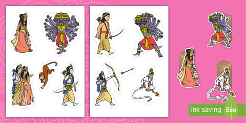 Rama and Sita Story Sequencing Cards