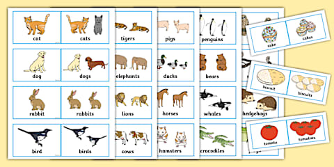 Kindergarten Plurals -es Sorting Cut and Paste Worksheet