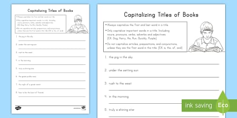 Second Grade Capitalization Rules Poster