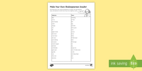 Shakespeare Glossary Activity Pack